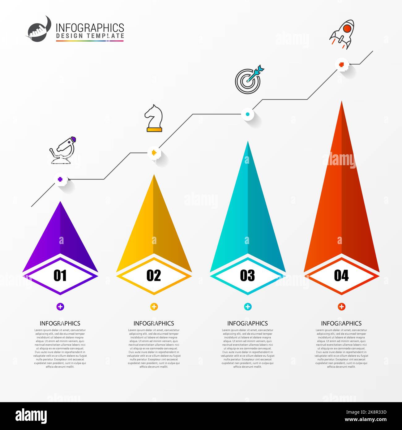 Infographic design template. Creative concept with 4 steps. Can be used ...