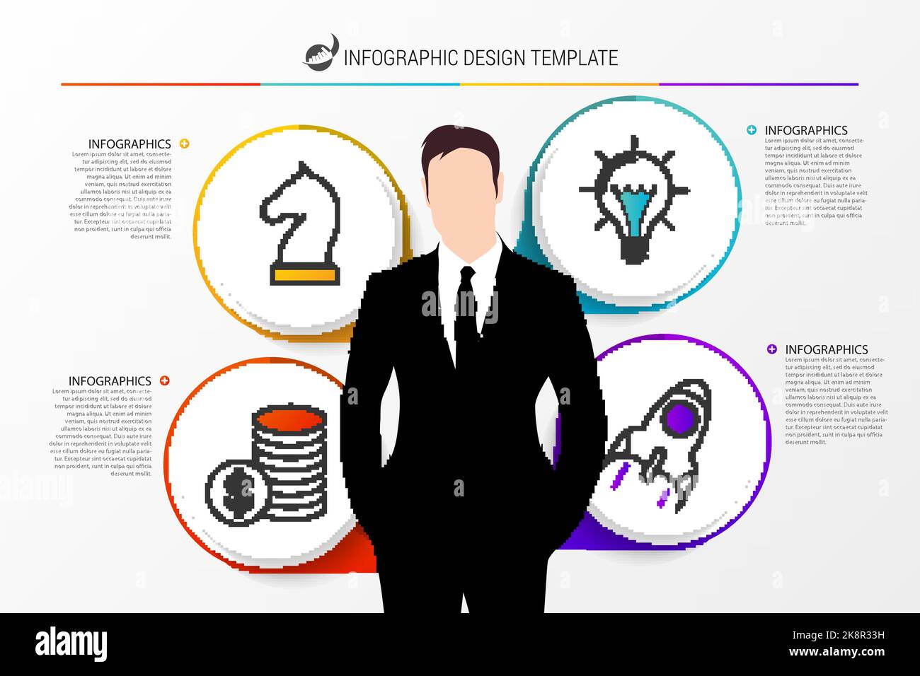 Businessman. Infographic design template. Business concept. Vector ...