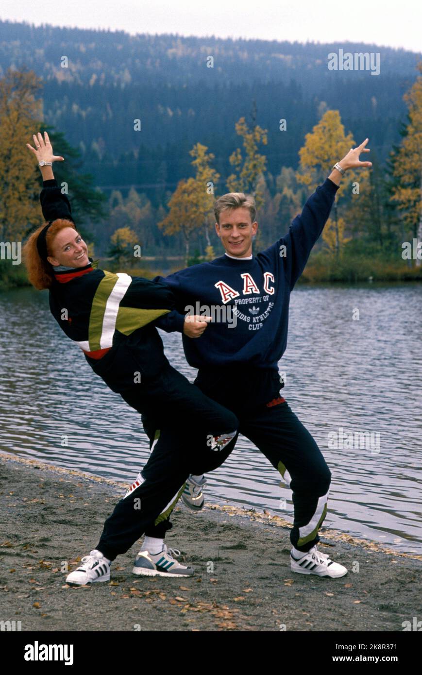 Oslo October 10, 1991. Kim Rygel and Cecilie Brinck. World champions in ...