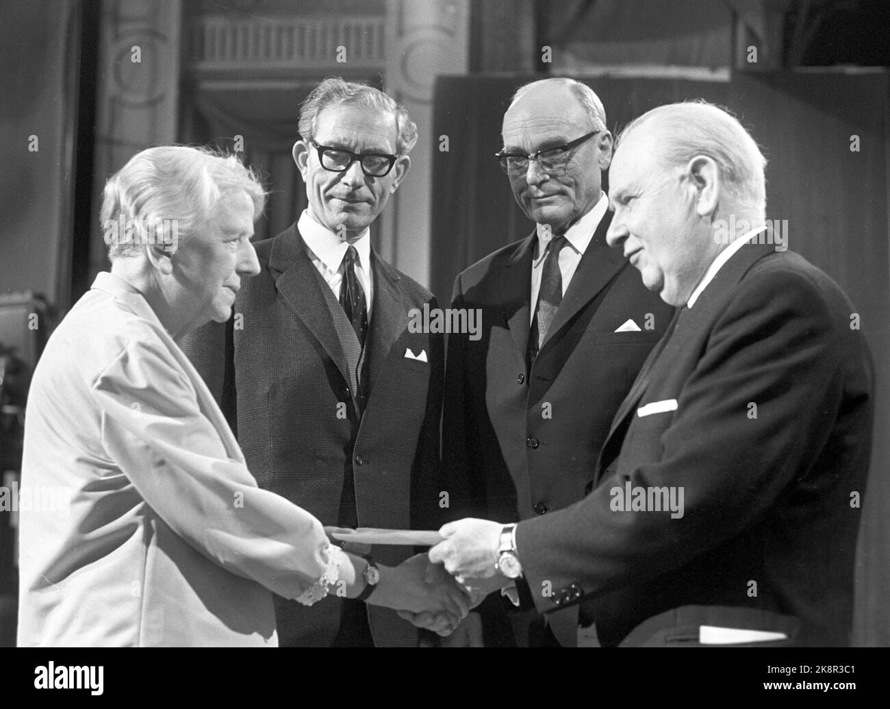 Alfred hauge hans heiberg during solemnity in oslo photo hi-res stock ...
