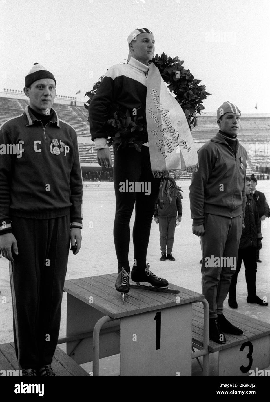 Helsinki Finland 19640223 World Cup on skates, quick races, in Helsinki ...