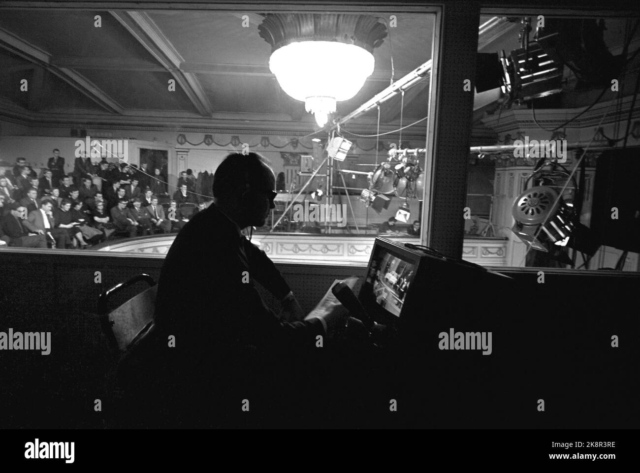 Oslo January 1964 - Political television debate at the Central Theater ...