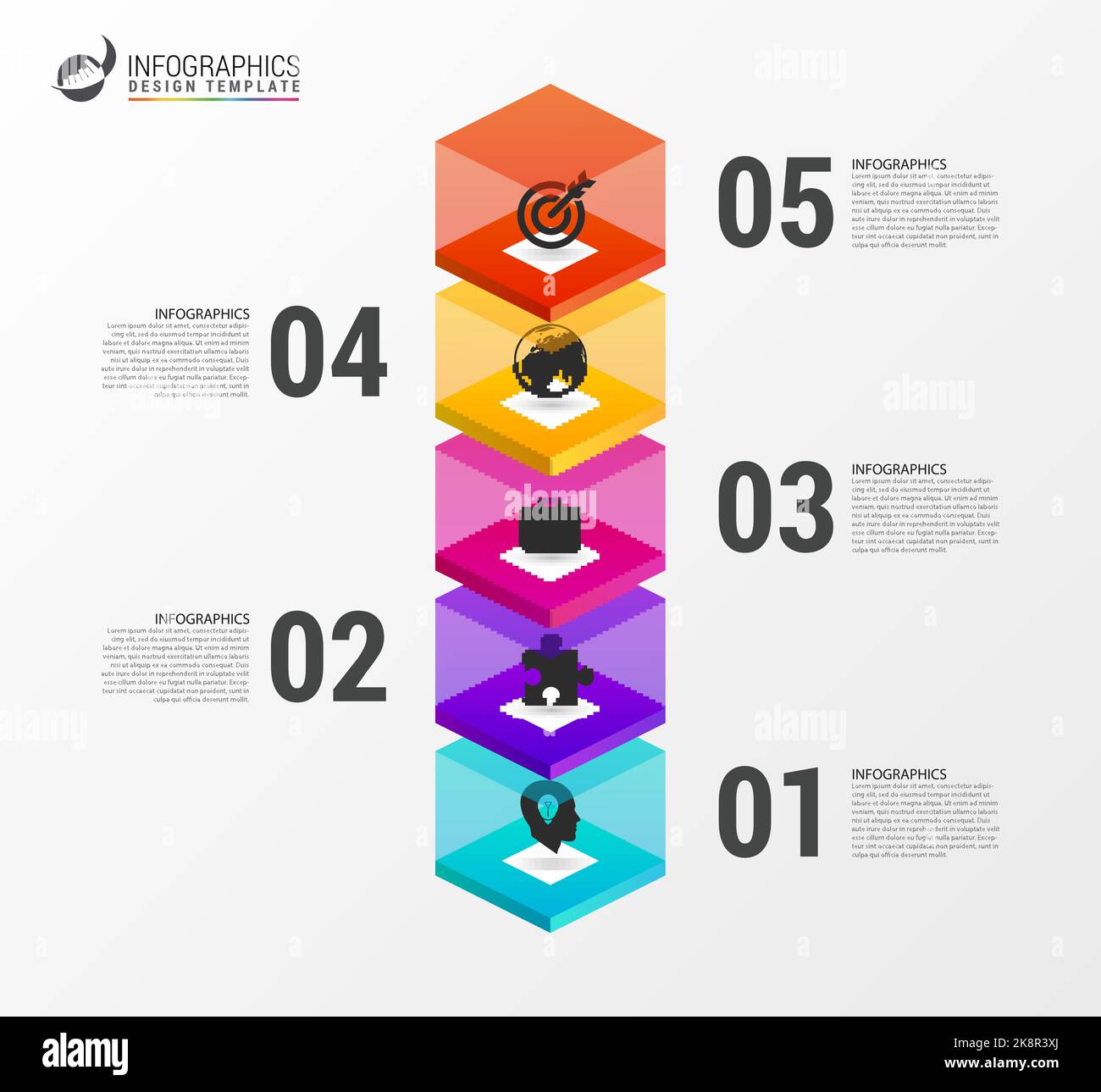 Infographic design template. Timeline concept with stairs. Vector ...