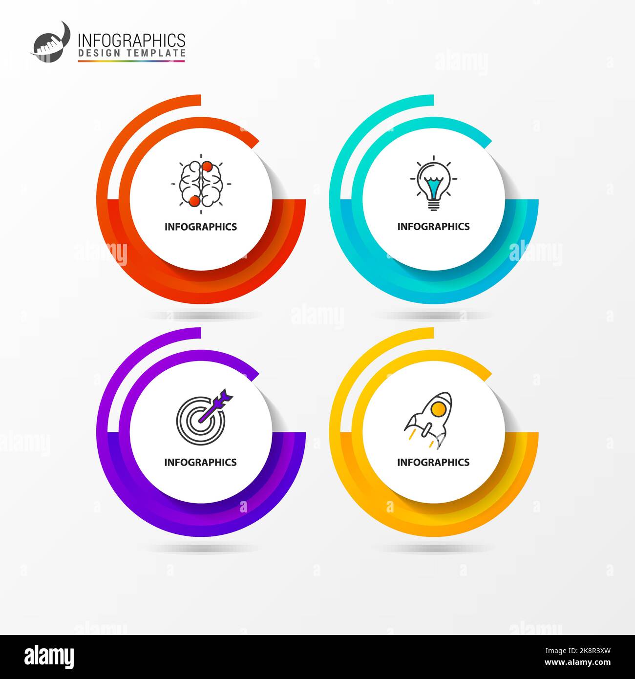 Infographic template. Diagram with 4 steps. Vector illustration Stock ...
