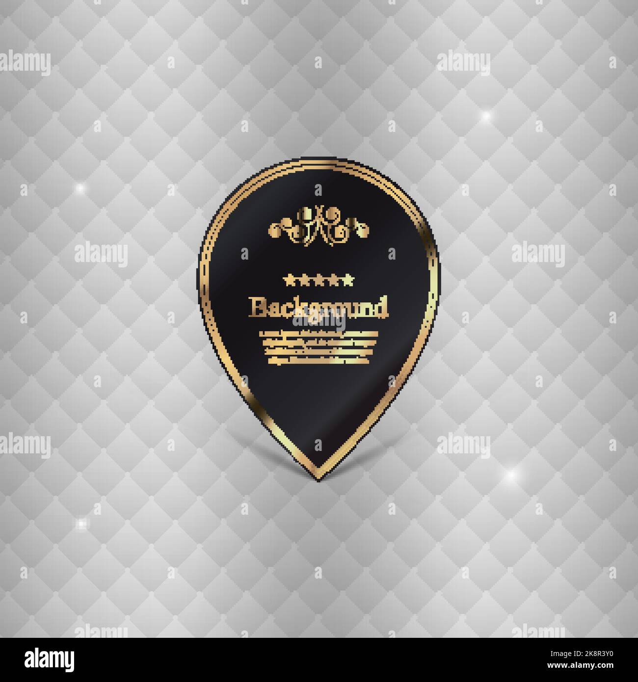 Luxury black emblem on the modern background. Vector illustration Stock ...