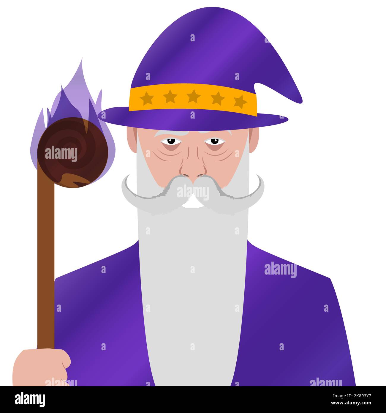 Cartoon illustration old wizard fantasy Stock Vector Images - Alamy