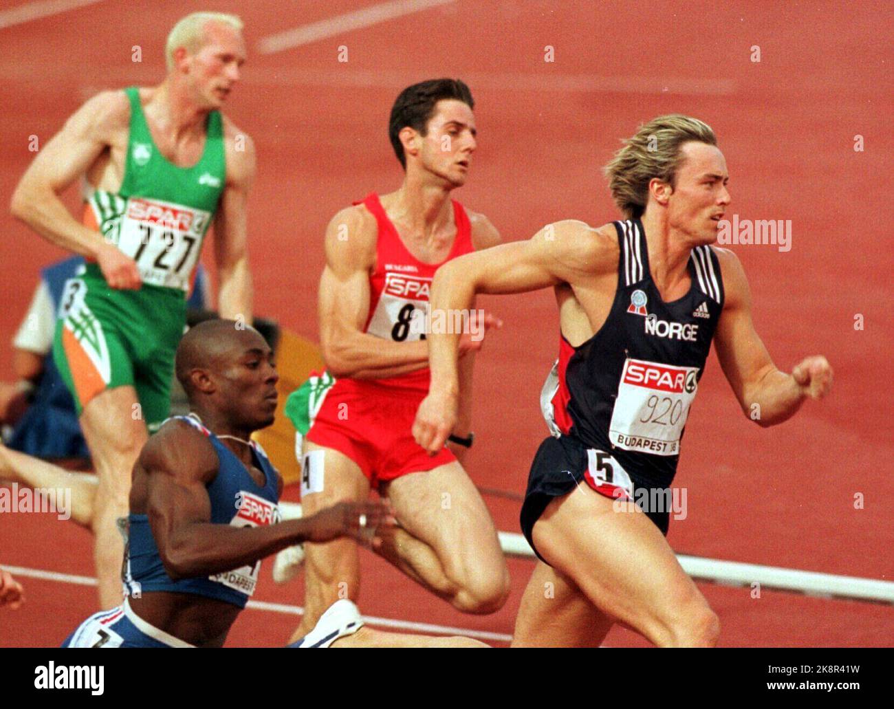 Budapest, Hungary 19980820: Geir Moen finished second in his 200 meters ...