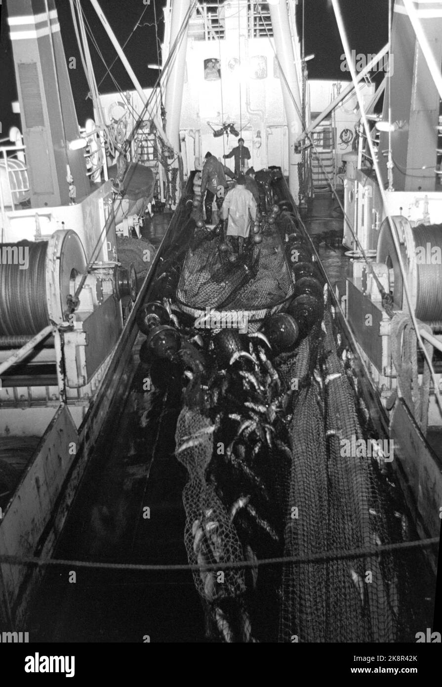 The Barents Sea, 1969. The trawler M/T Vågakall provides work for 15 ...