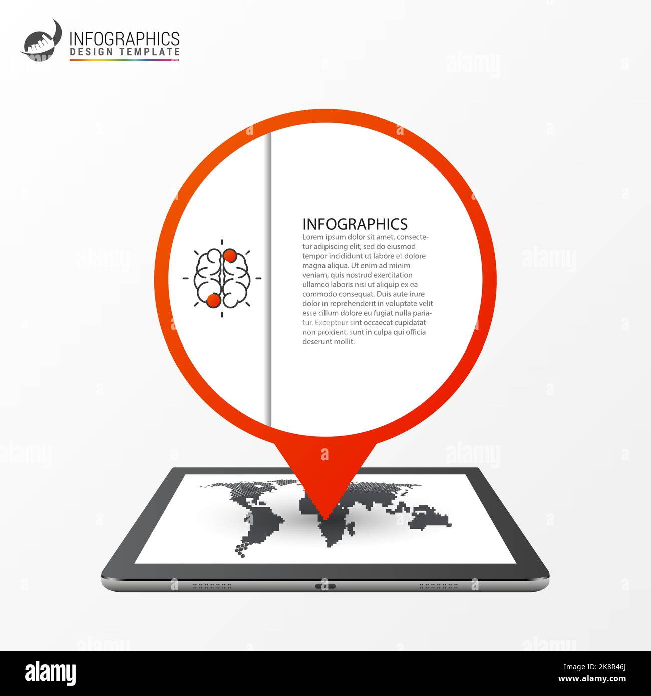 Infographic design. Report template with location pointer. Vector illustration Stock Vector ...