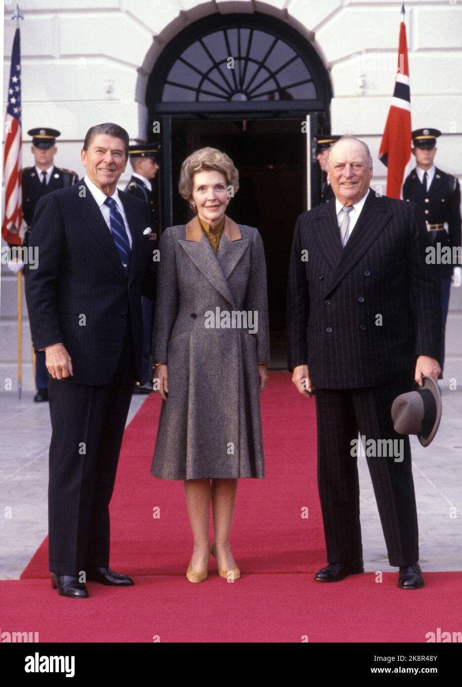 Washington 19821018. King Olav in the United States. Here we see King ...