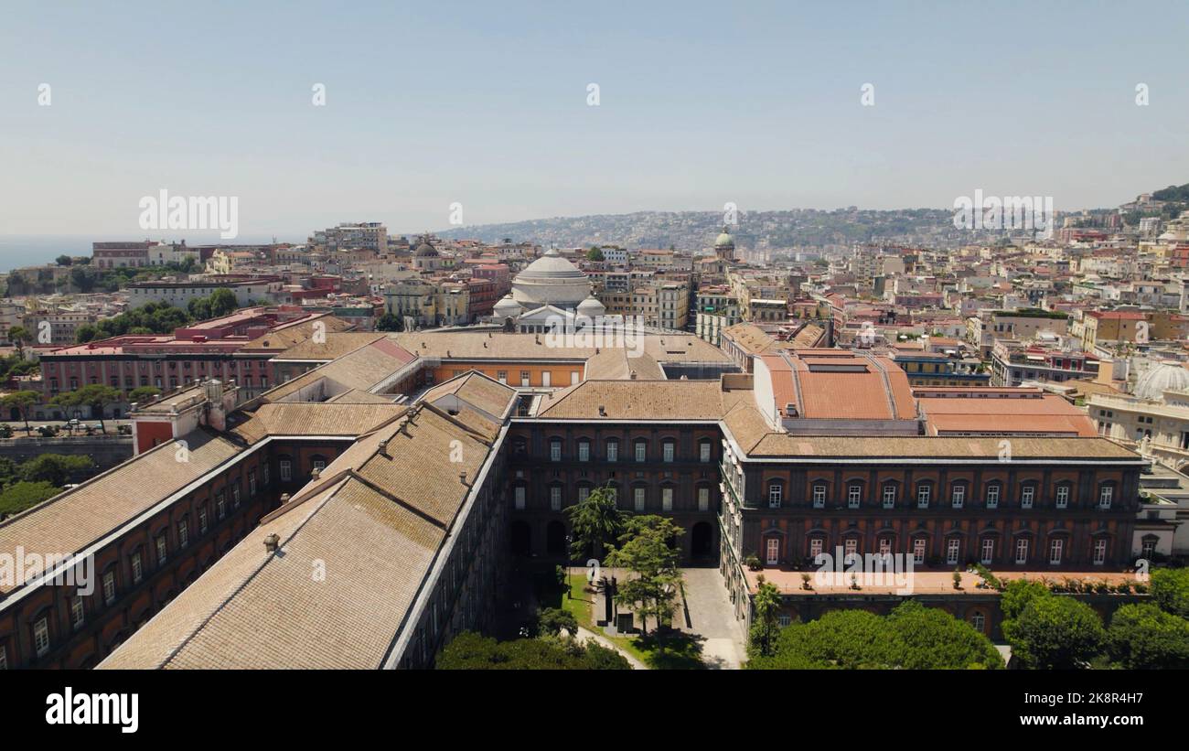 A bird's eye view of the Royal Palace in Naples, Italy Stock Photo - Alamy