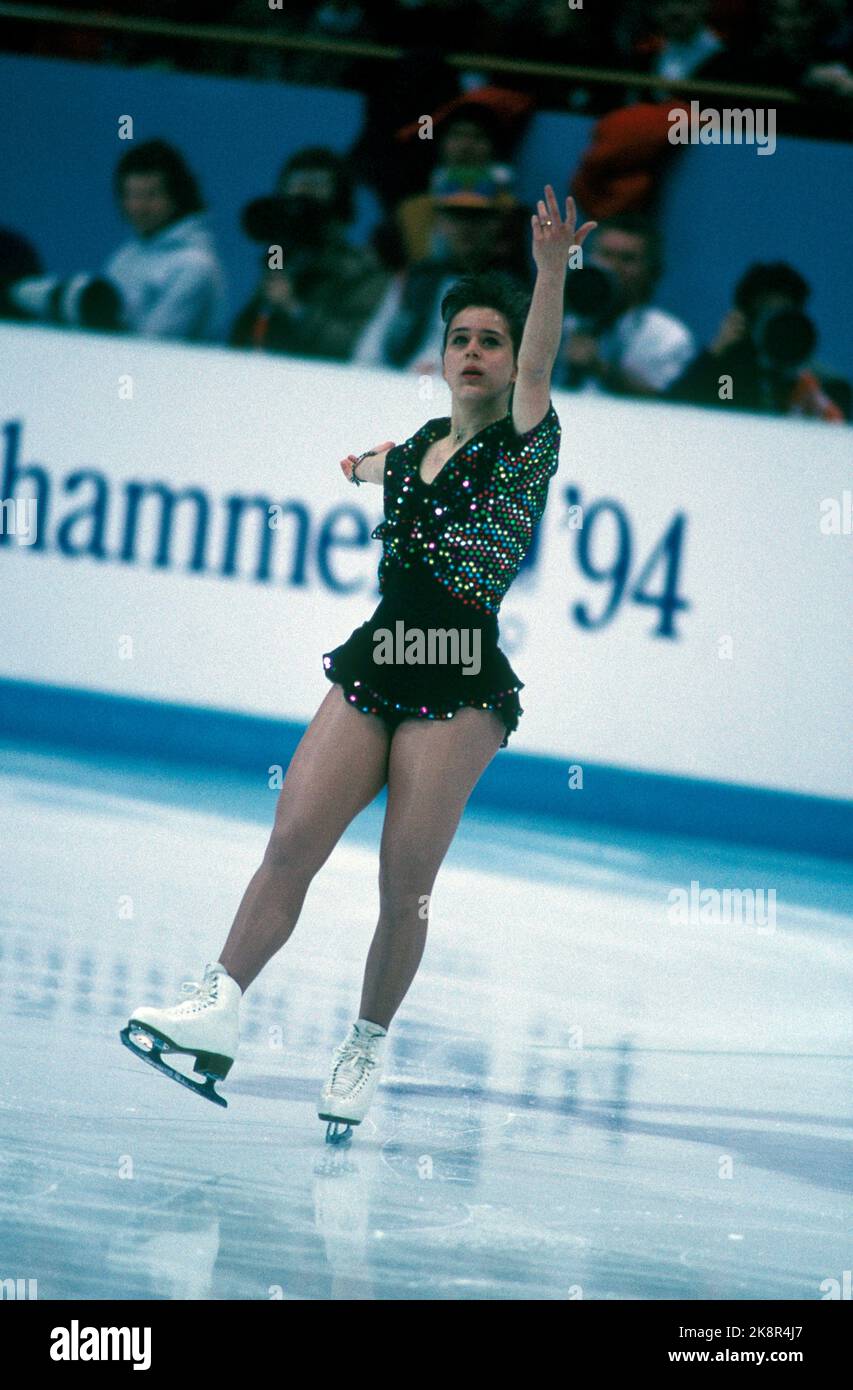 Lillehammer Olympics 1994. Hamar 25 February 1994. Krisztina Czako from ...