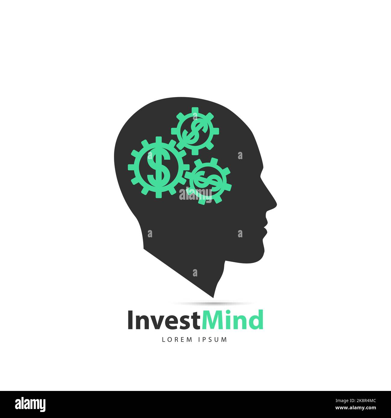 Thinking brain with wheels. investment concept. Vector illustration ...