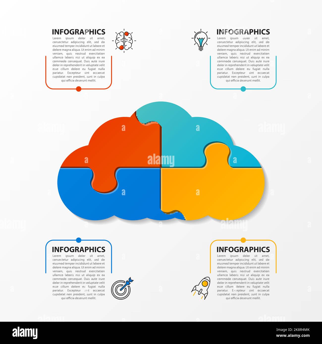 Infographic design template with 4 steps. Vector illustration Stock ...