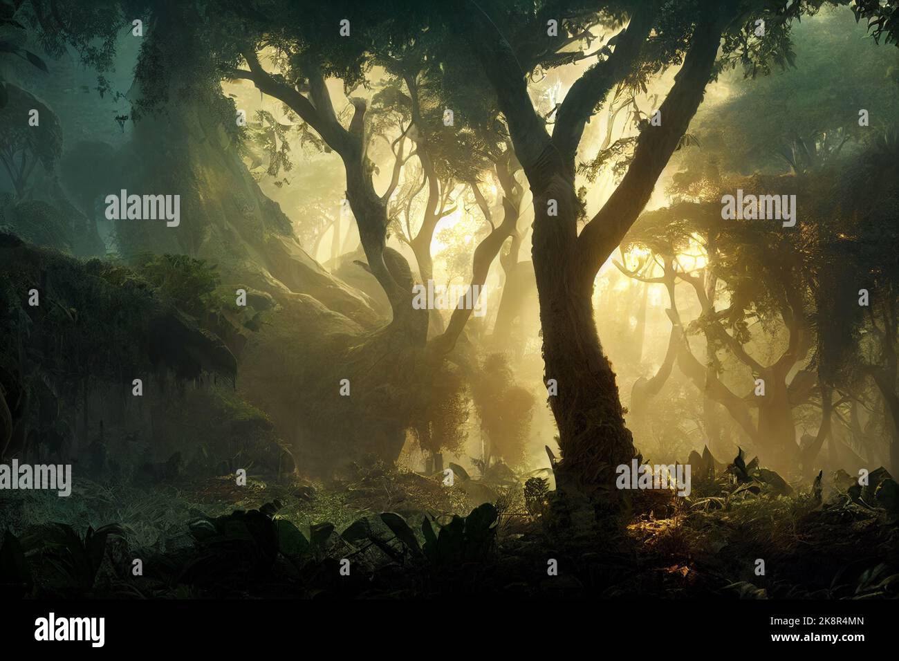 Prehistoric forest landscape hi-res stock photography and images - Alamy