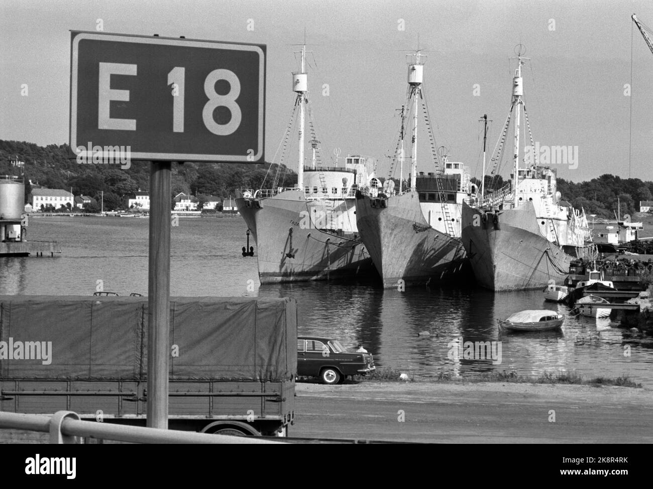 E-18, August 9, 1969. Current no. 32. "The holiday road in front of ...