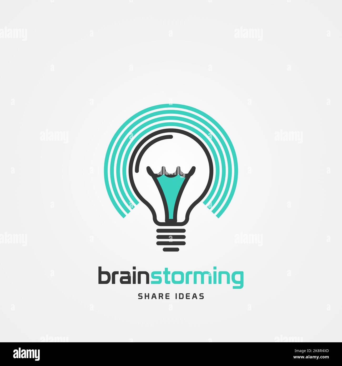 Light bulb symbol. Brainstorming. Sharing ideas. Vector illustration ...