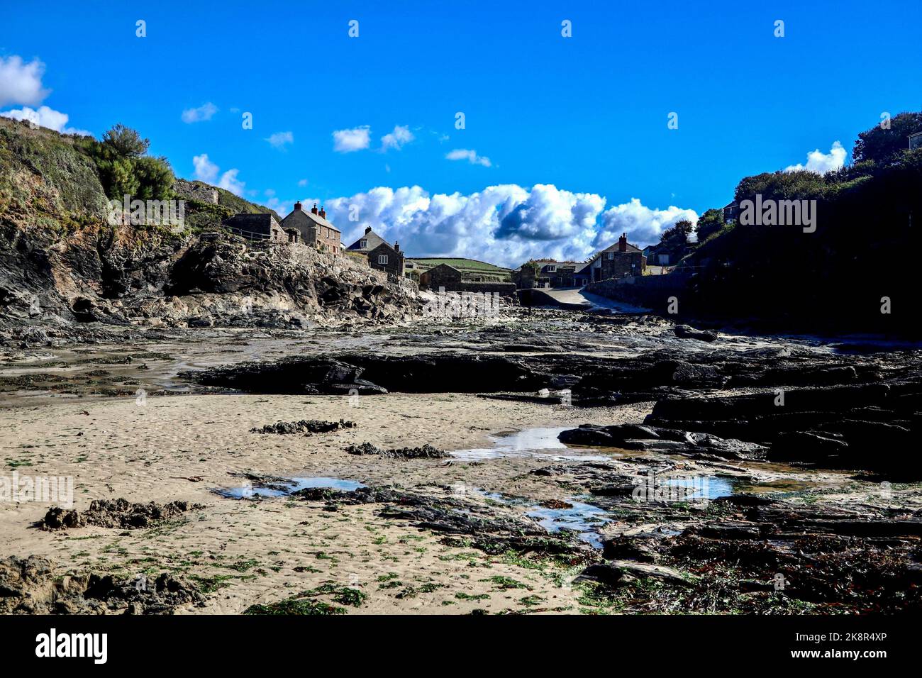 Port Quin beach at low tide Stock Photo - Alamy