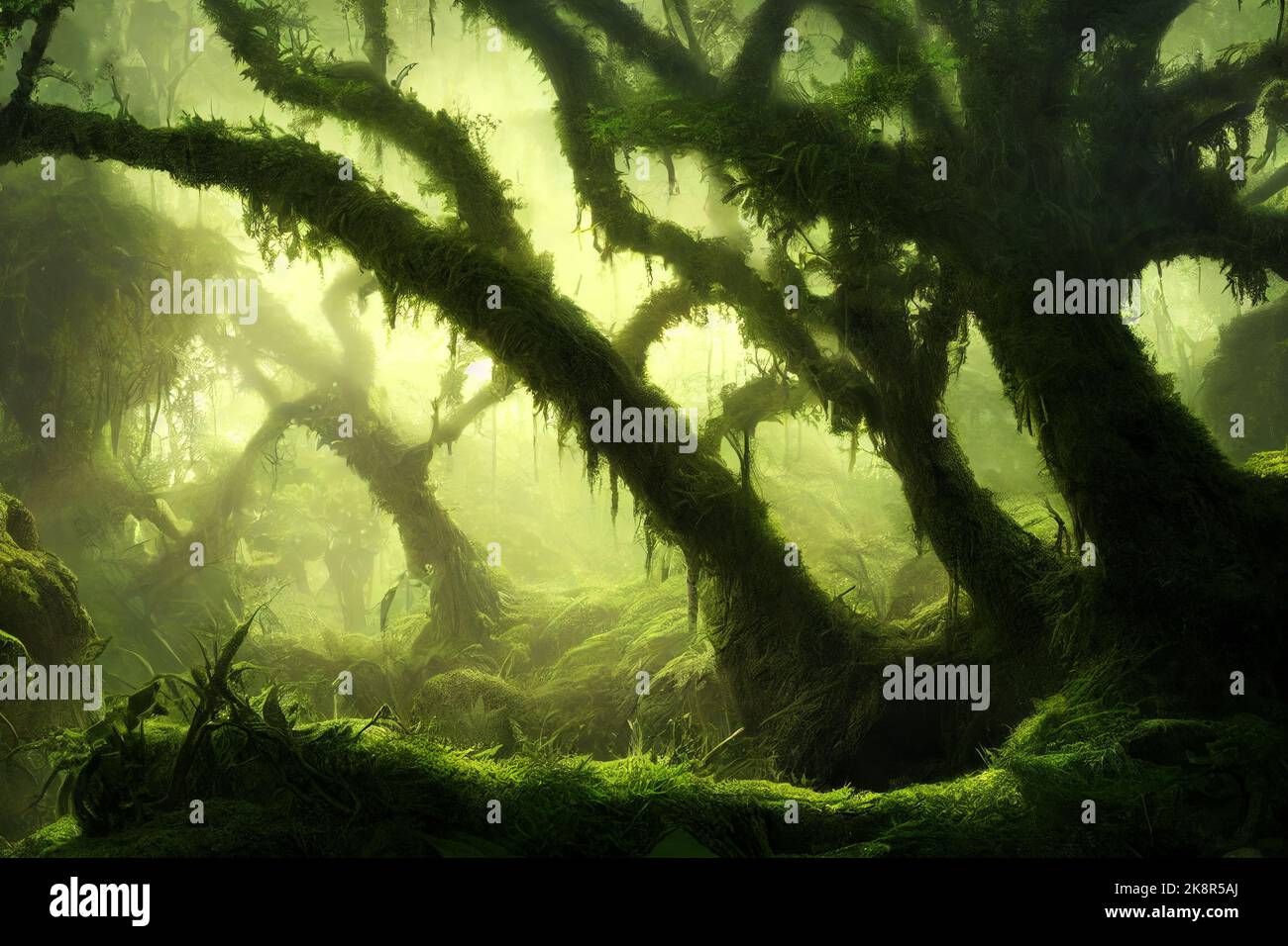 Prehistoric forest landscape hi-res stock photography and images - Alamy