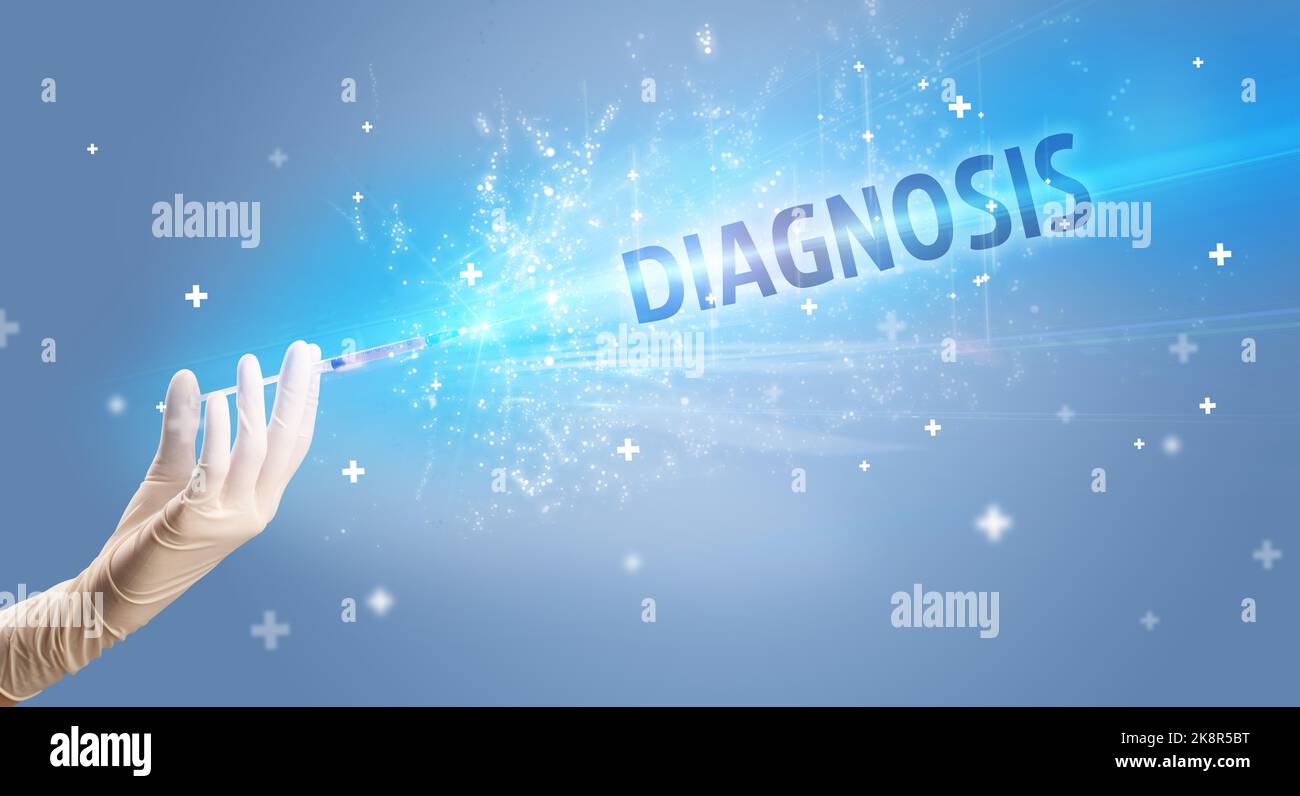 Syringe, medical injection in hand Stock Photo - Alamy