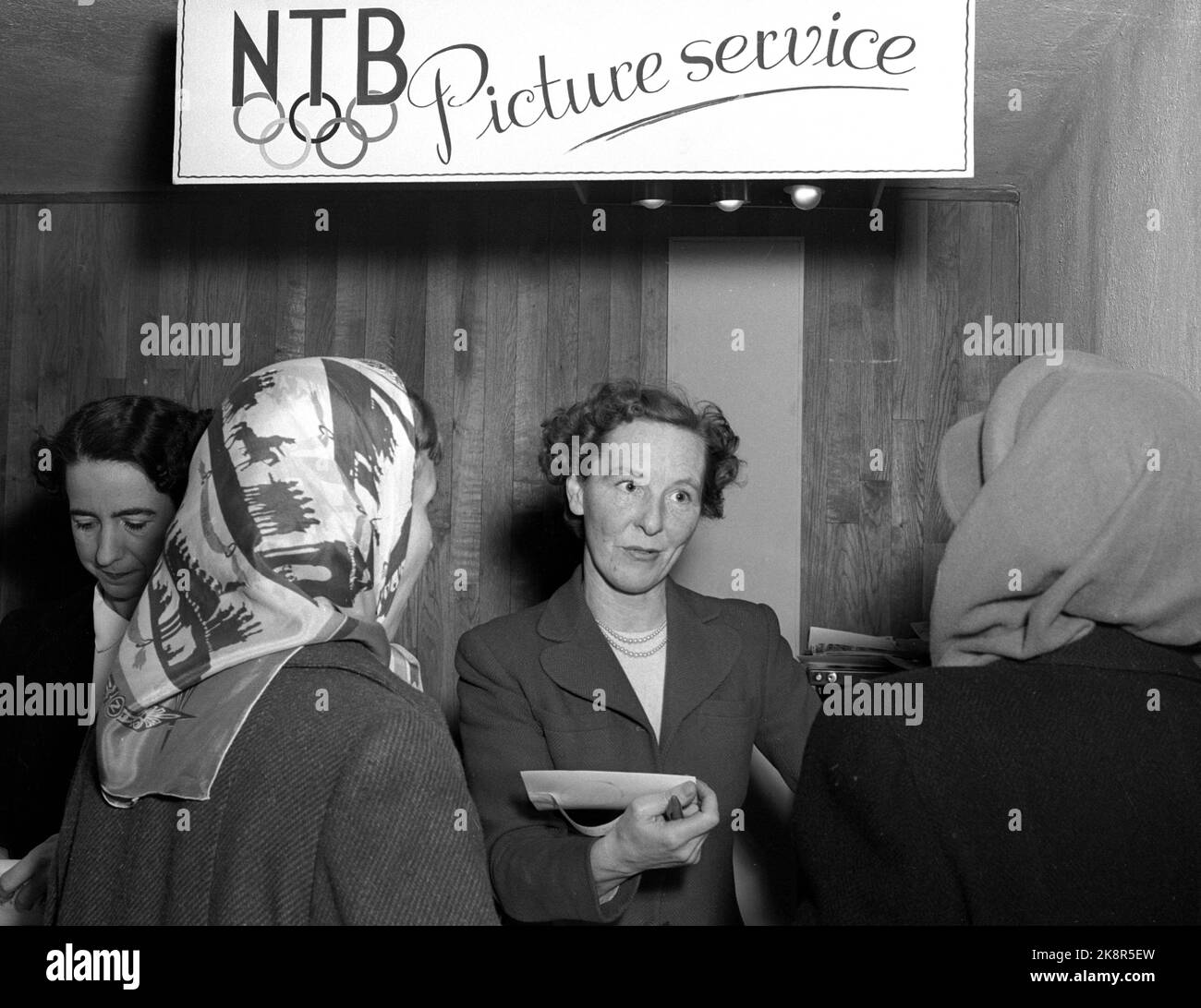 Oslo 1952 Olympic Winter Games in Oslo. From NTB's stand at Hotel ...