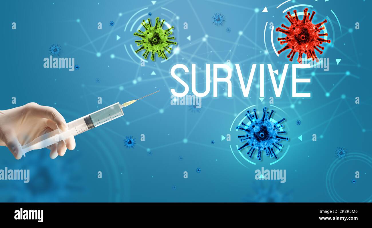Syringe, medical injection in hand, coronavirus vaccine concept Stock ...