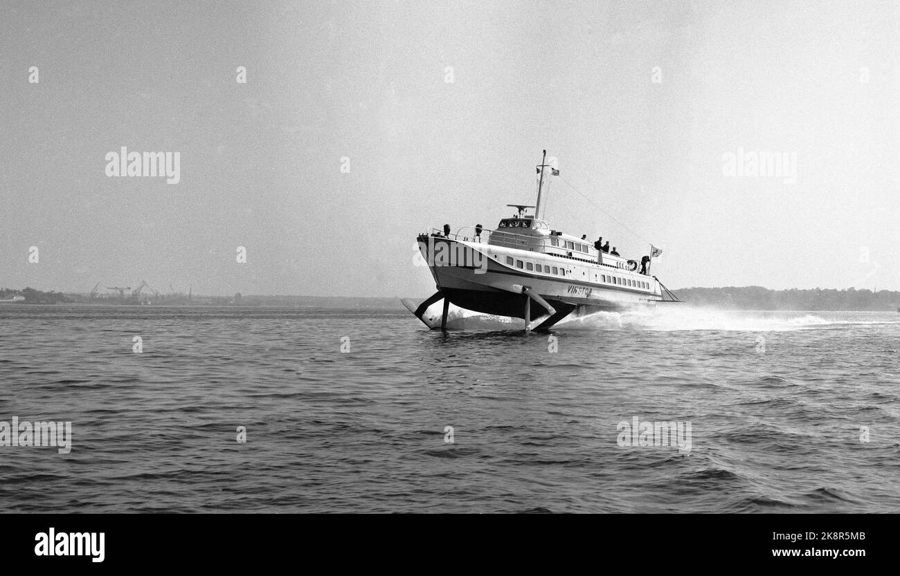 Bergen June 1960 The Hydrofoil boat Vingtor is the first hydrofoil boat ...