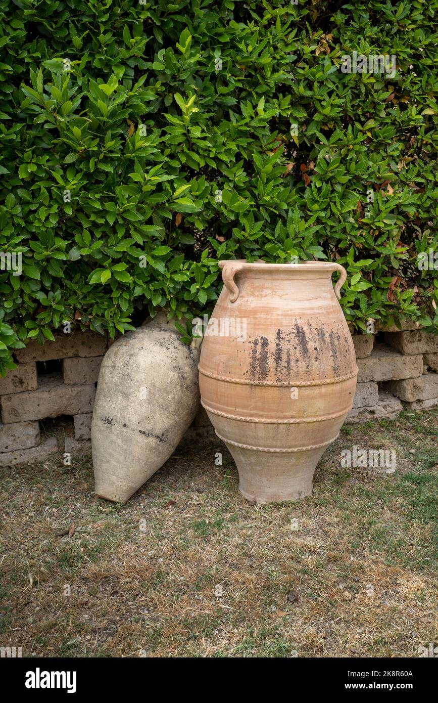 Two pieces of hand -thrown pottery Stock Photo - Alamy