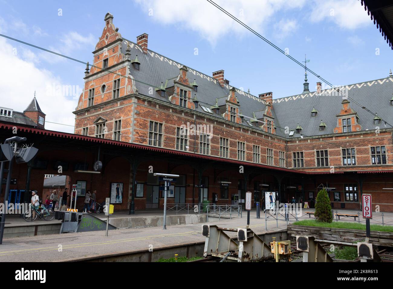 The Helsingor historic brick train station in Denmark Stock Photo - Alamy