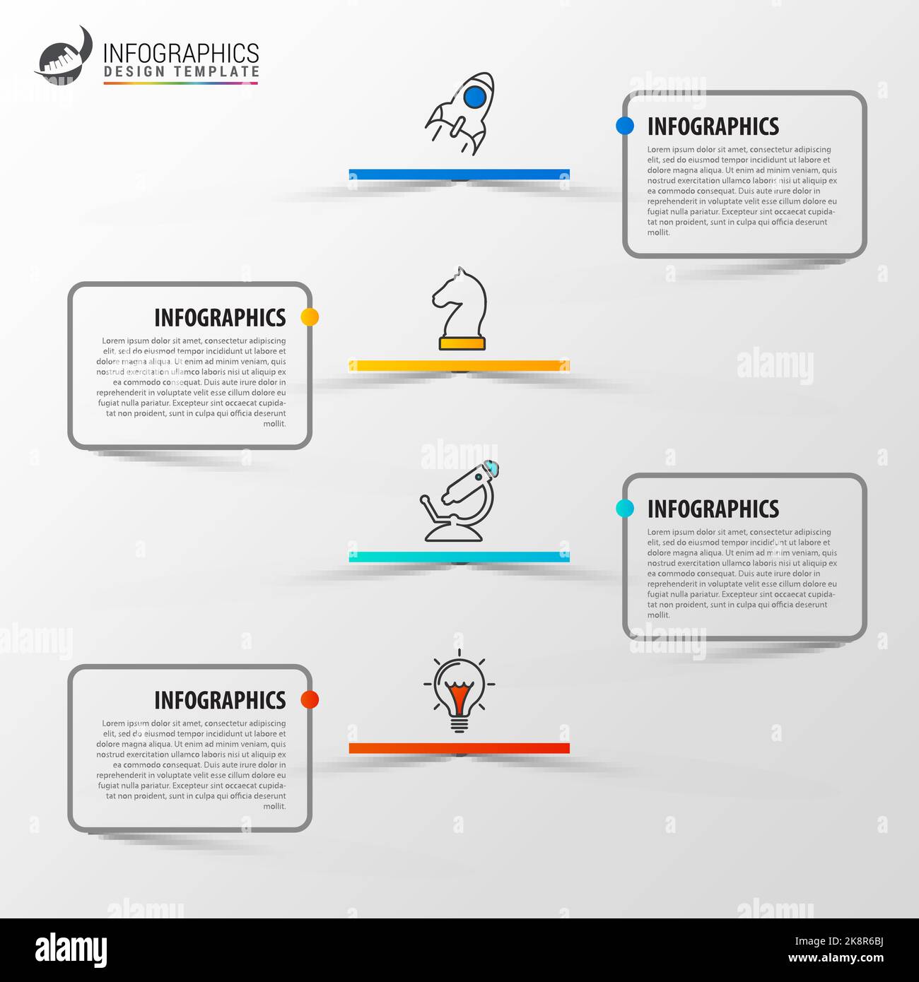 Infographic design template. Business concept with 4 steps. Can be used for workflow layout ...