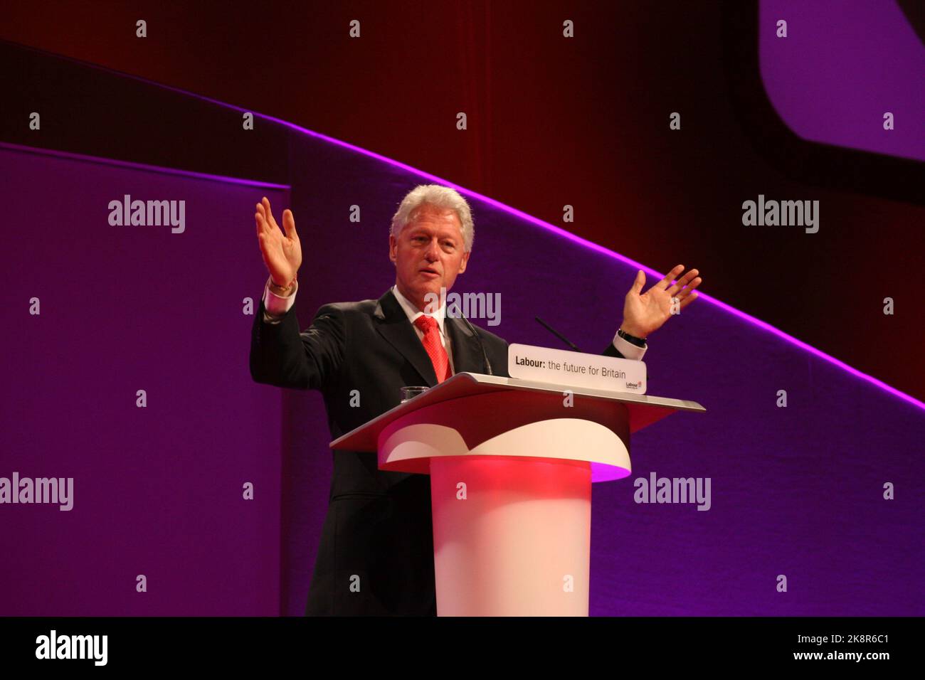 A shot of Bill Clinton during Labour Conference 2006 Stock Photo - Alamy