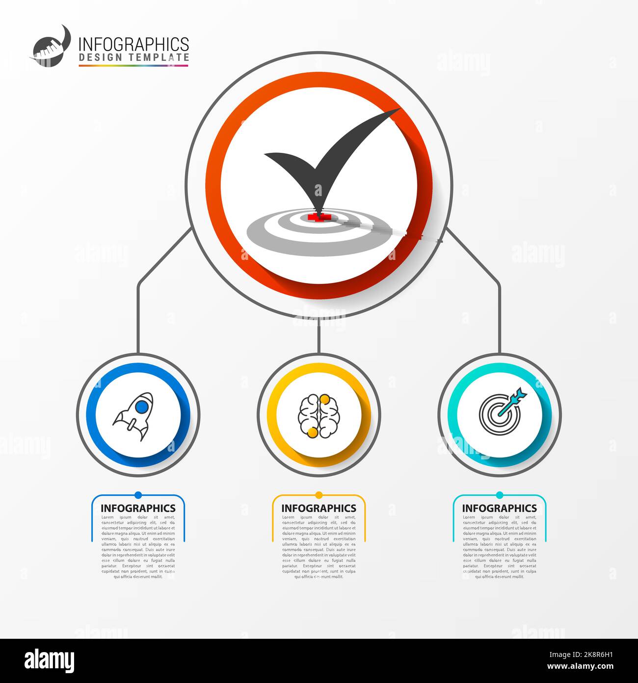 Three steps. Infographic design template. Business concept. Vector ...