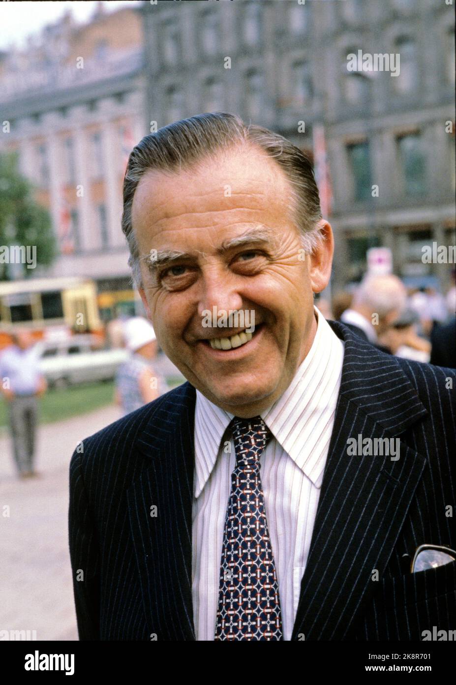 Oslo 1984 Mayor Albert Nordengen, smiling portrait. Photo: Erik ...