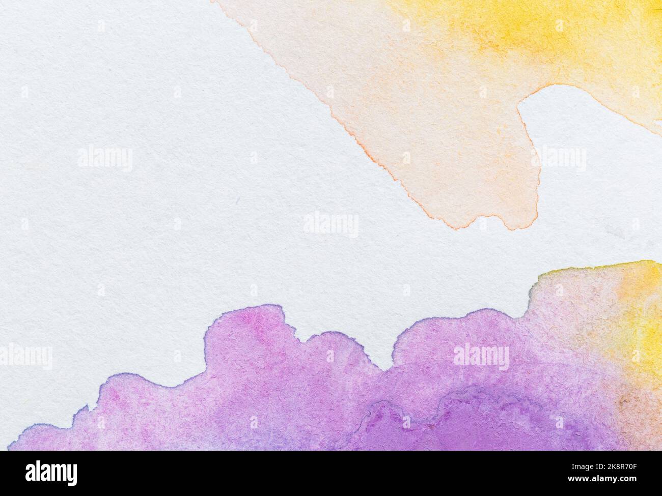 Macro close-up of abstract colorful watercolors with stains on a ...