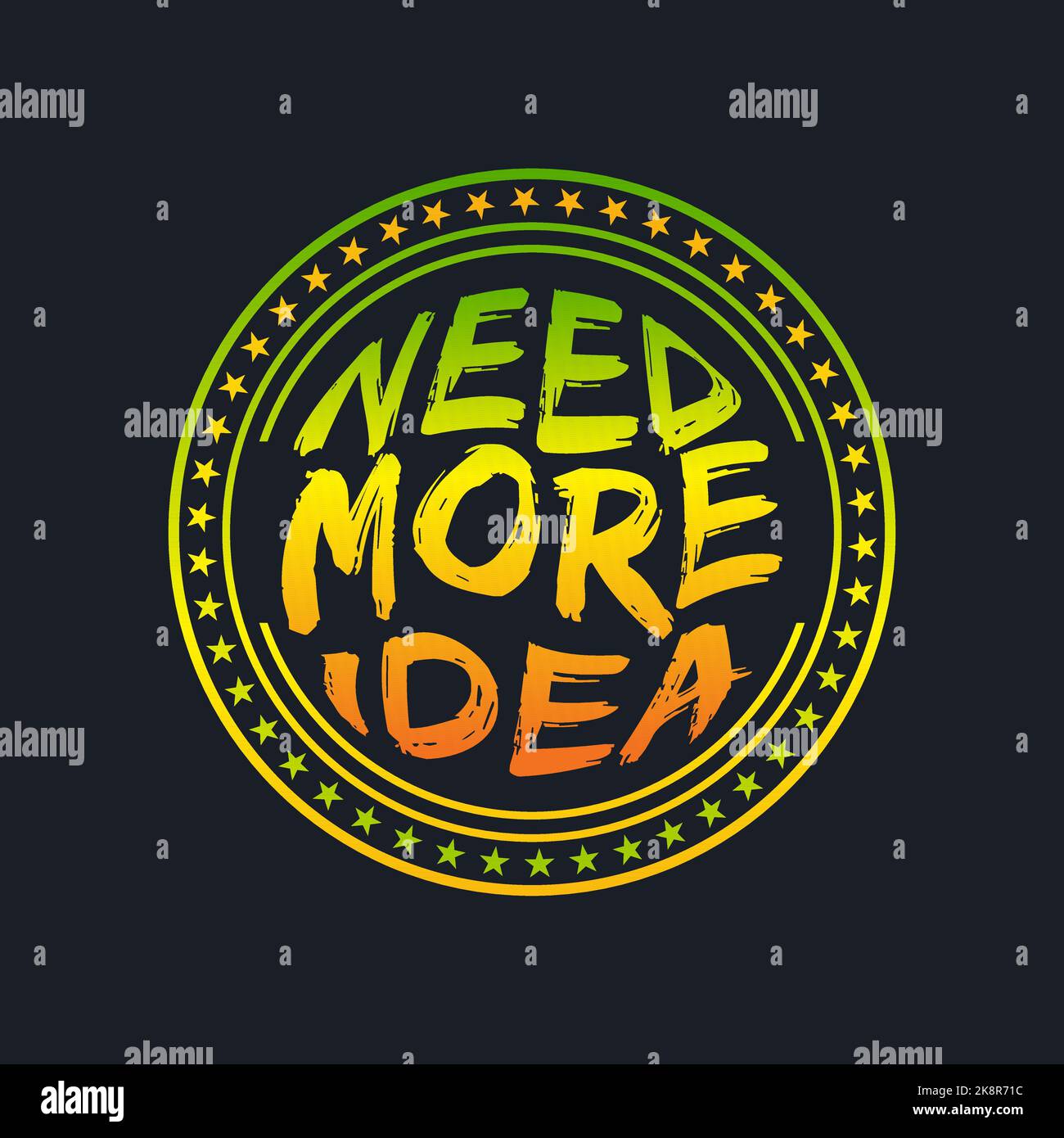 NEED MORE IDEA, lettering typography in badge style design artwork ...