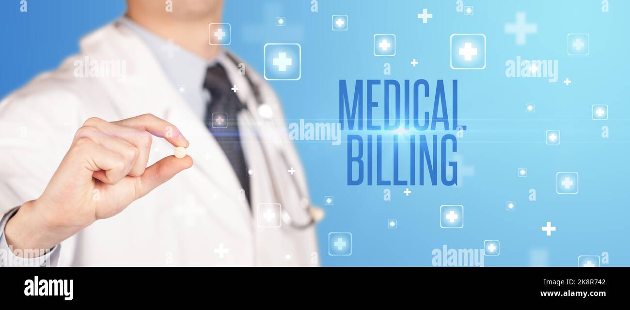 Close-up of a doctor giving a pill Stock Photo - Alamy