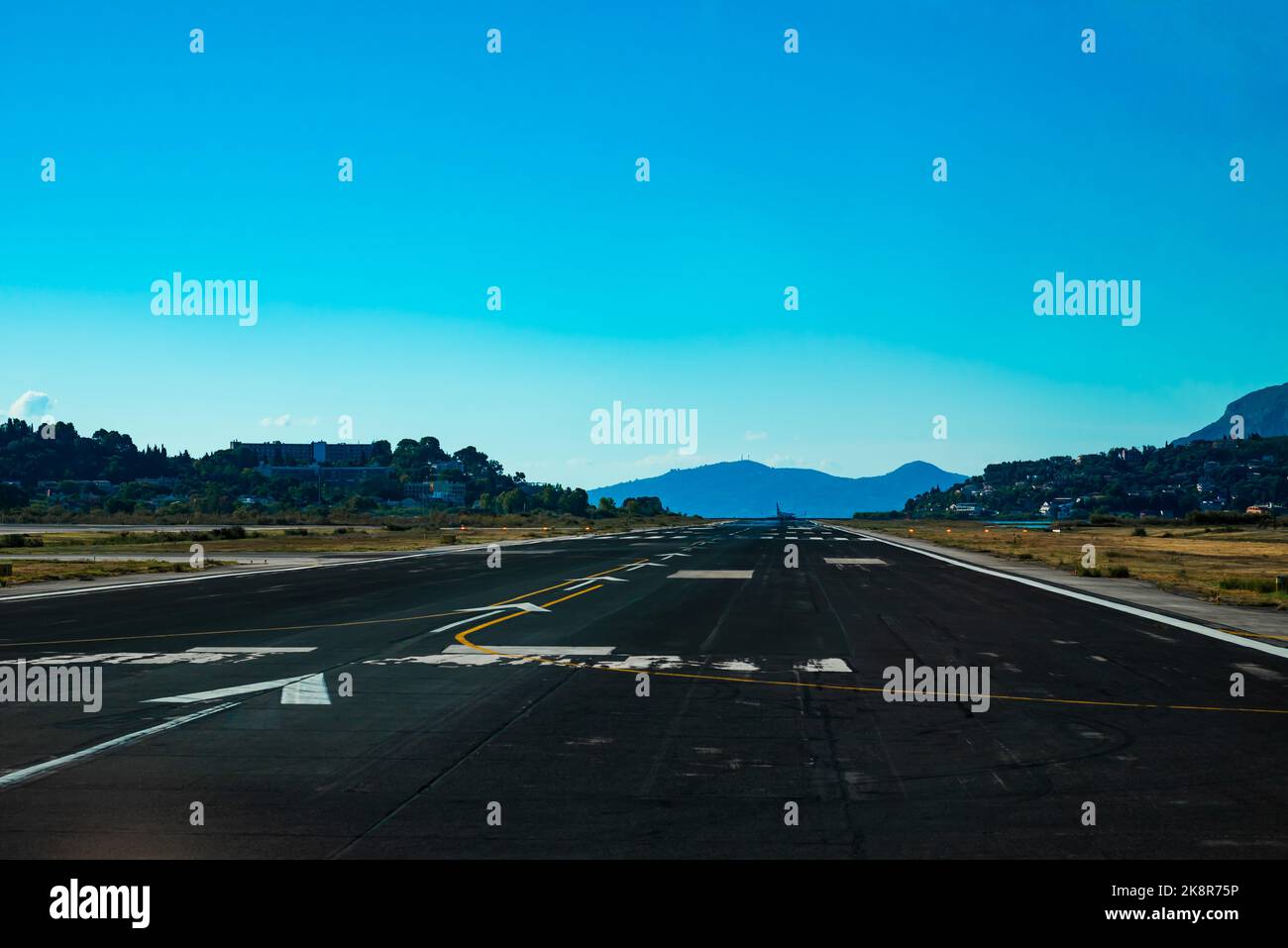 Kerkyra, Greece - 09222022: Runway at Corfu Airport Stock Photo - Alamy