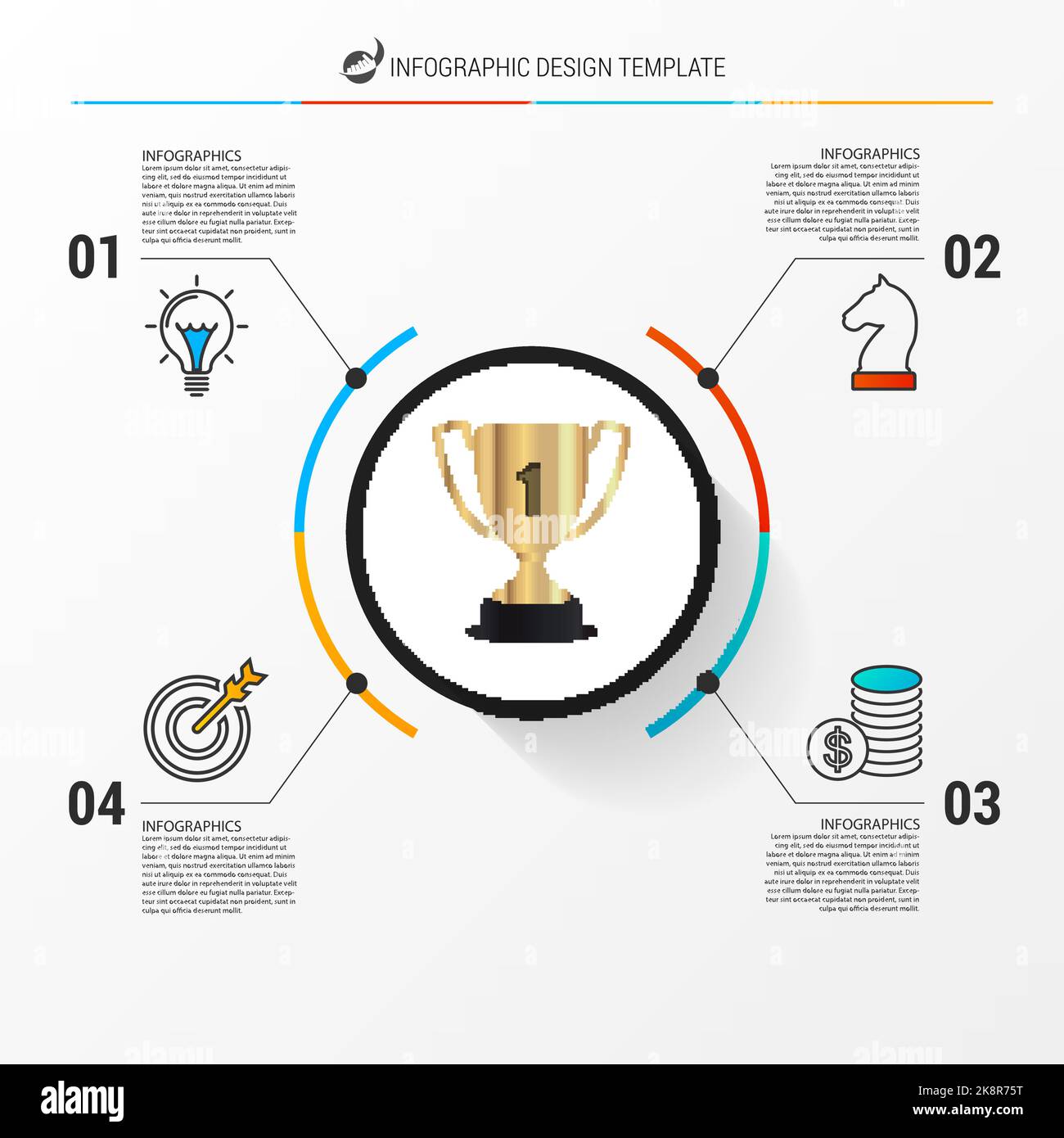 Infographic design template. Business concept with 4 steps. Can be used ...
