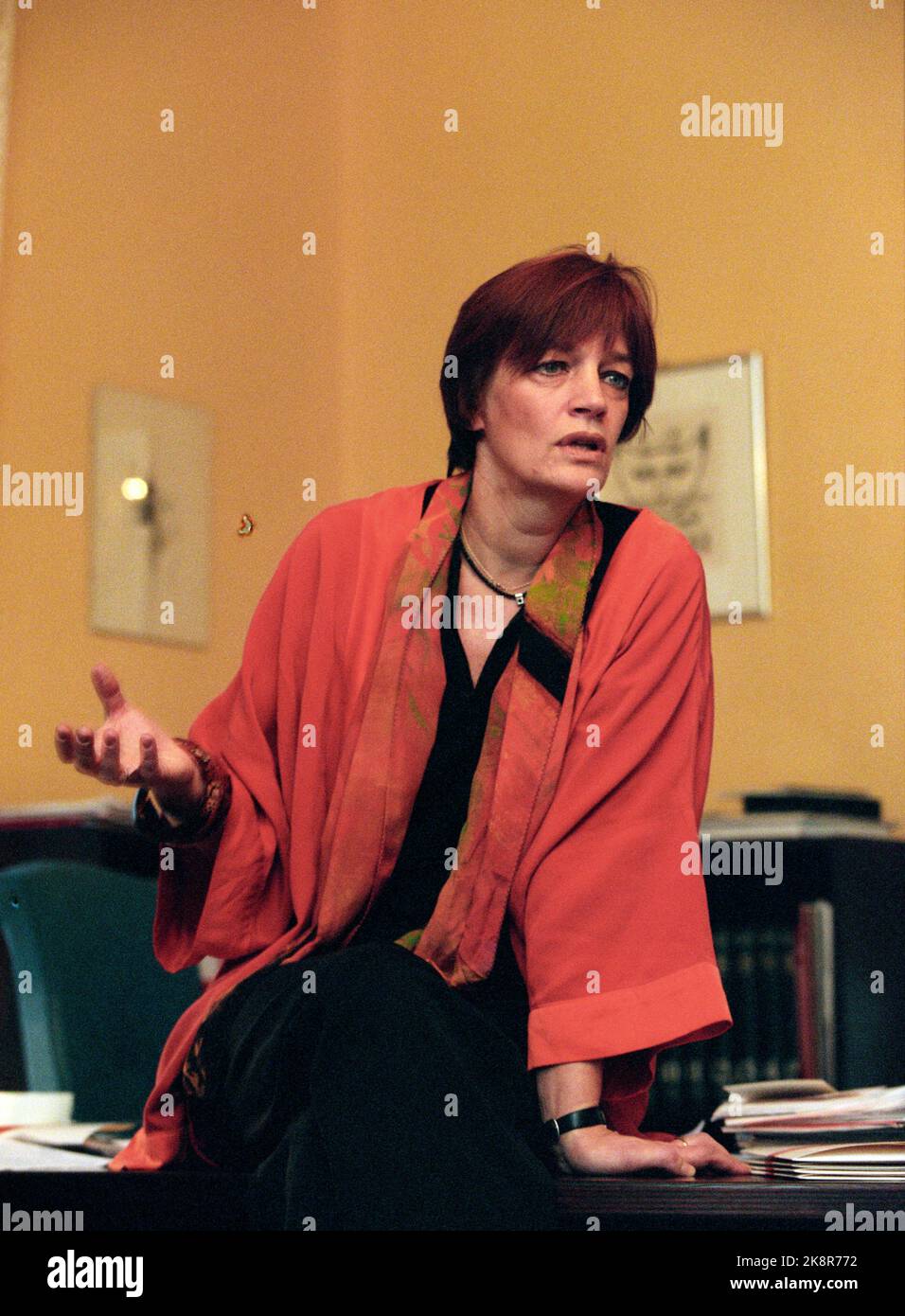 Oslo 1997112 Head of the National Theater Bente Erichsen presents the ...