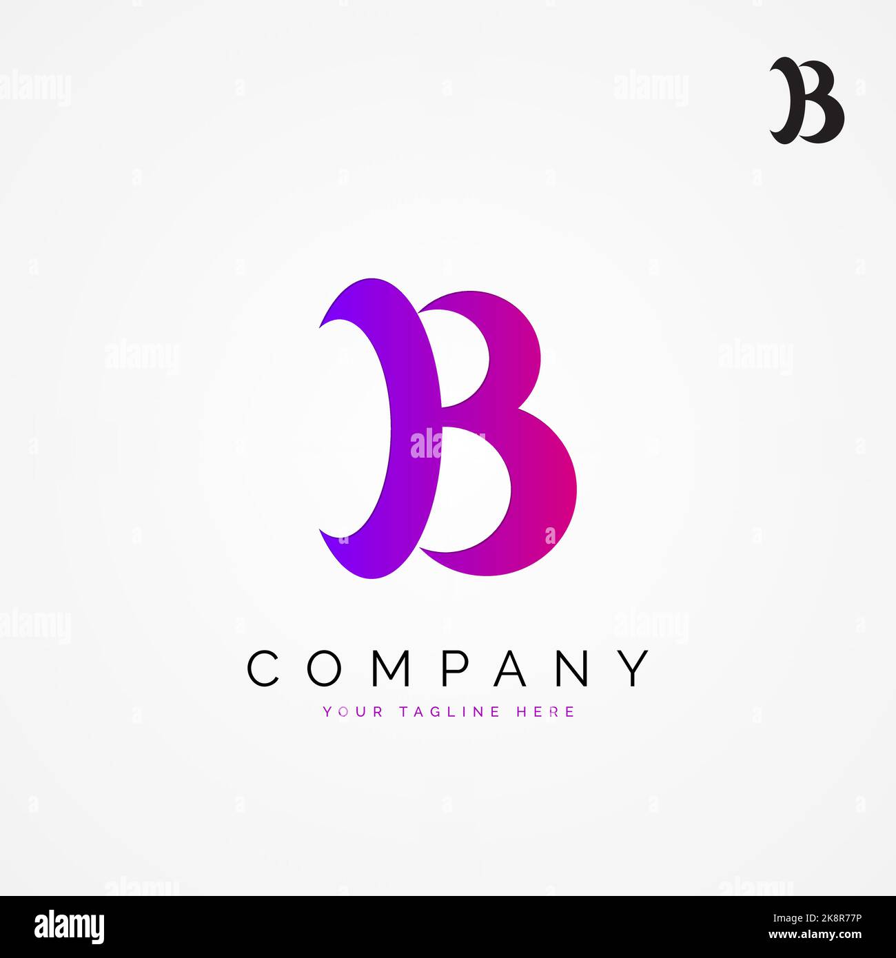 Letter B. Creative symbol in modern colors. Vector illustration Stock ...