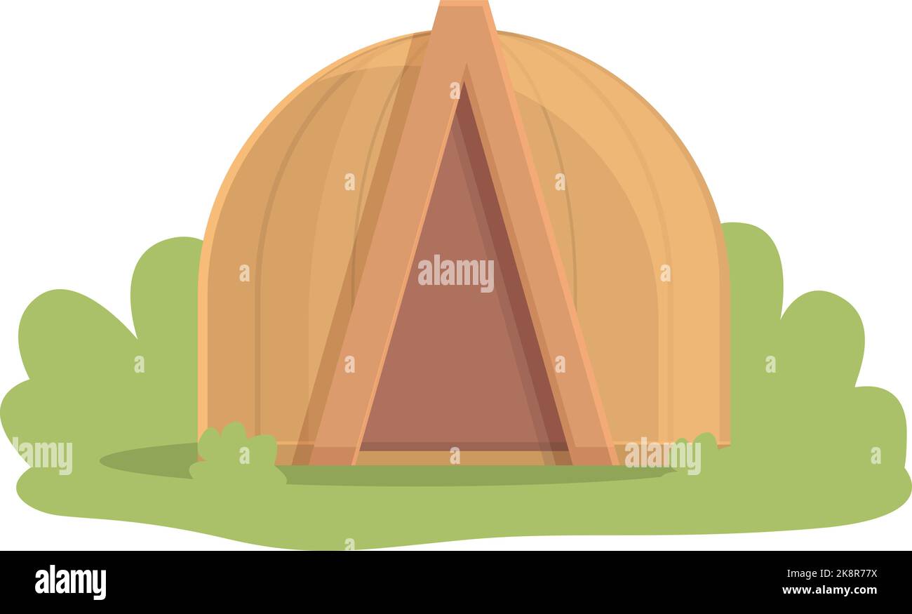 Lodge adventure icon cartoon vector. Tent camping. Nature forest Stock ...