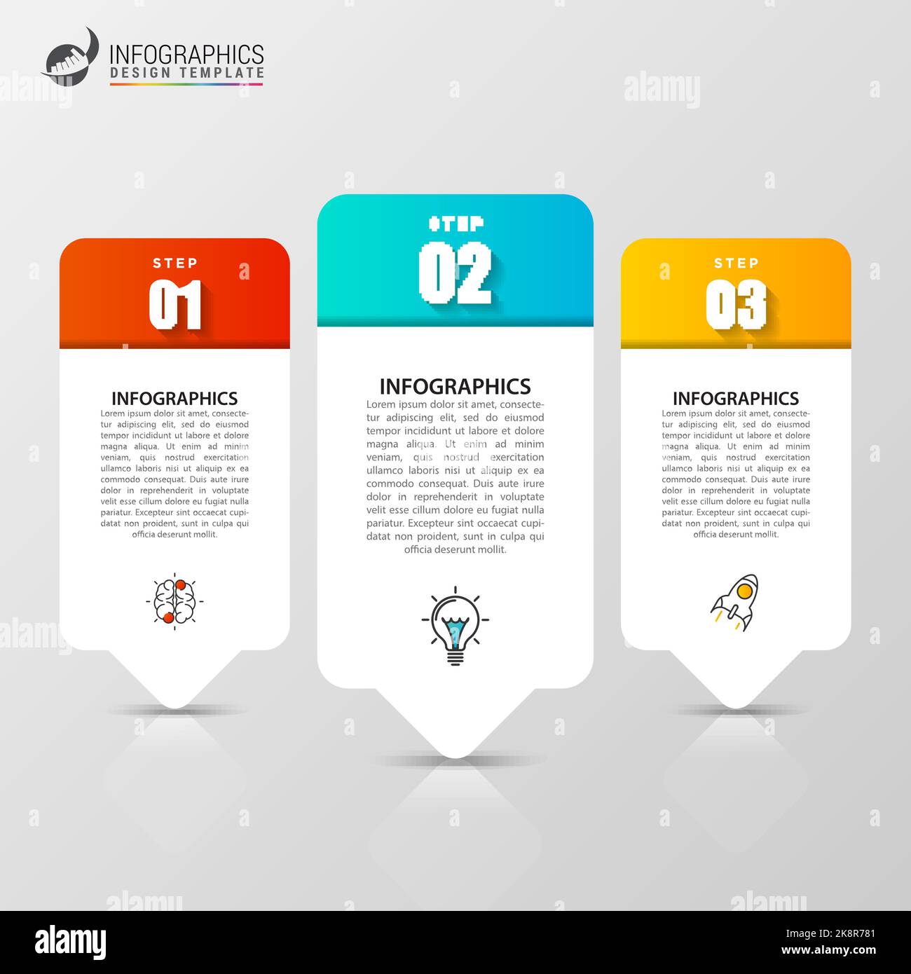 Infographic design template. Creative concept with 3 steps. Can be used ...