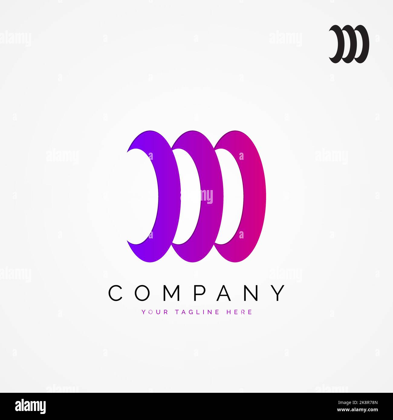 Letter M. Creative symbol in modern colors. Vector illustration Stock ...