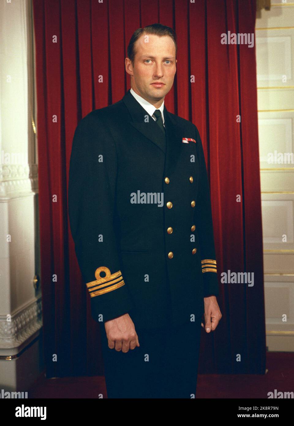 Oslo. Crown Prince Harald photographed at the castle - in the Navy's ...