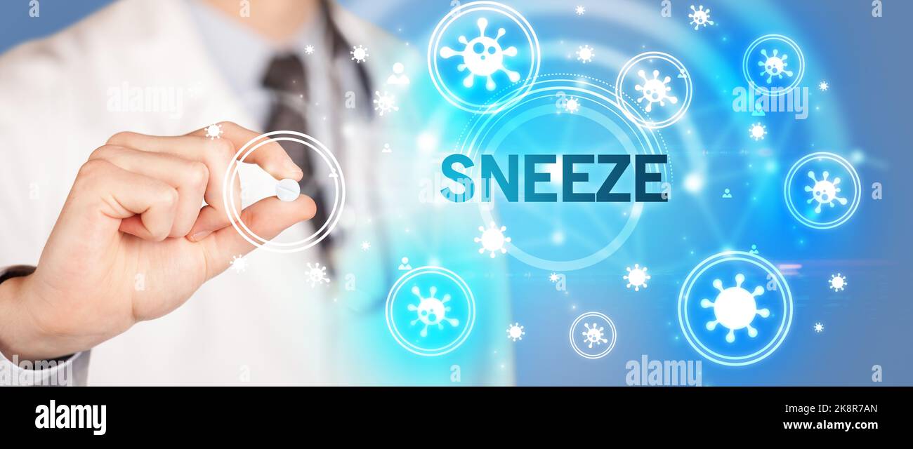 Doctor giving pill, virus concept Stock Photo - Alamy