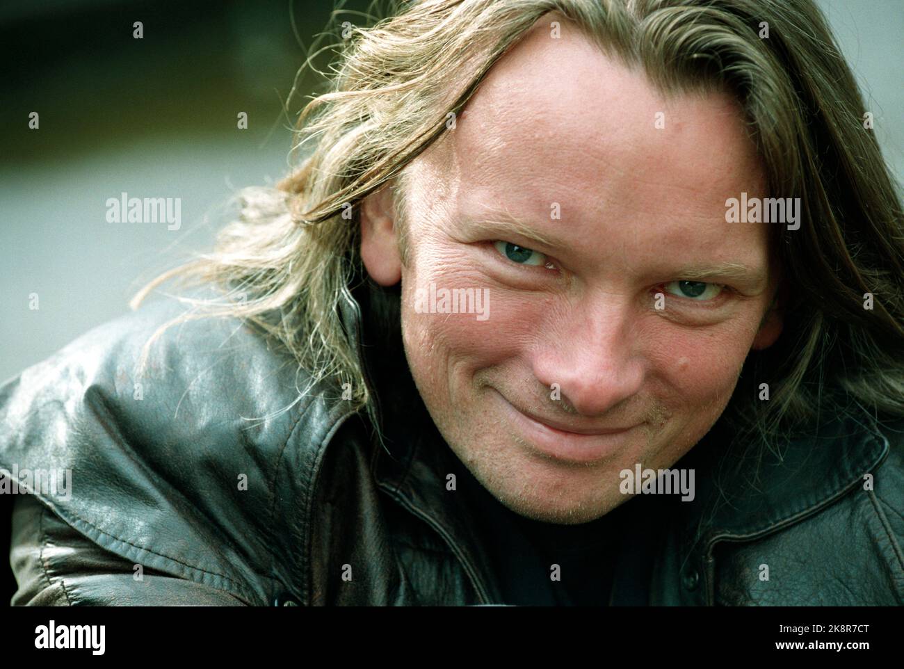 Oslo 19940927 Show singer Jan Eggum. Portrait in leather jacket. Photo ...