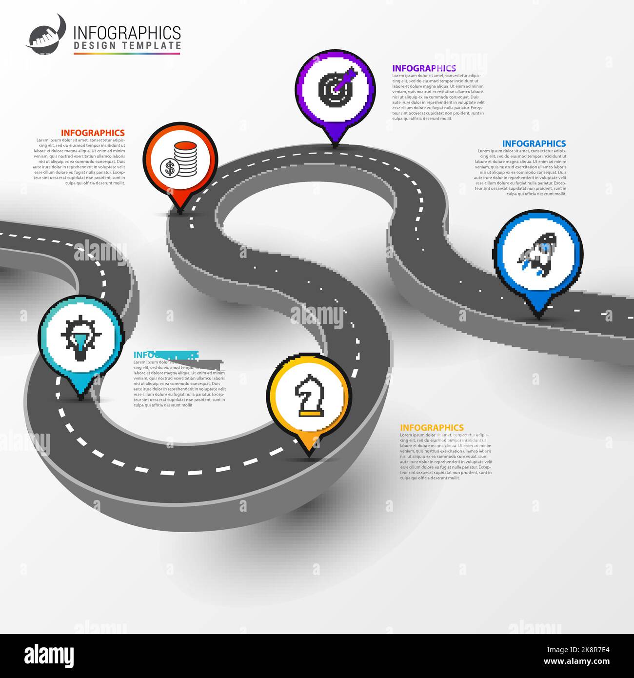 Infographic Road Template