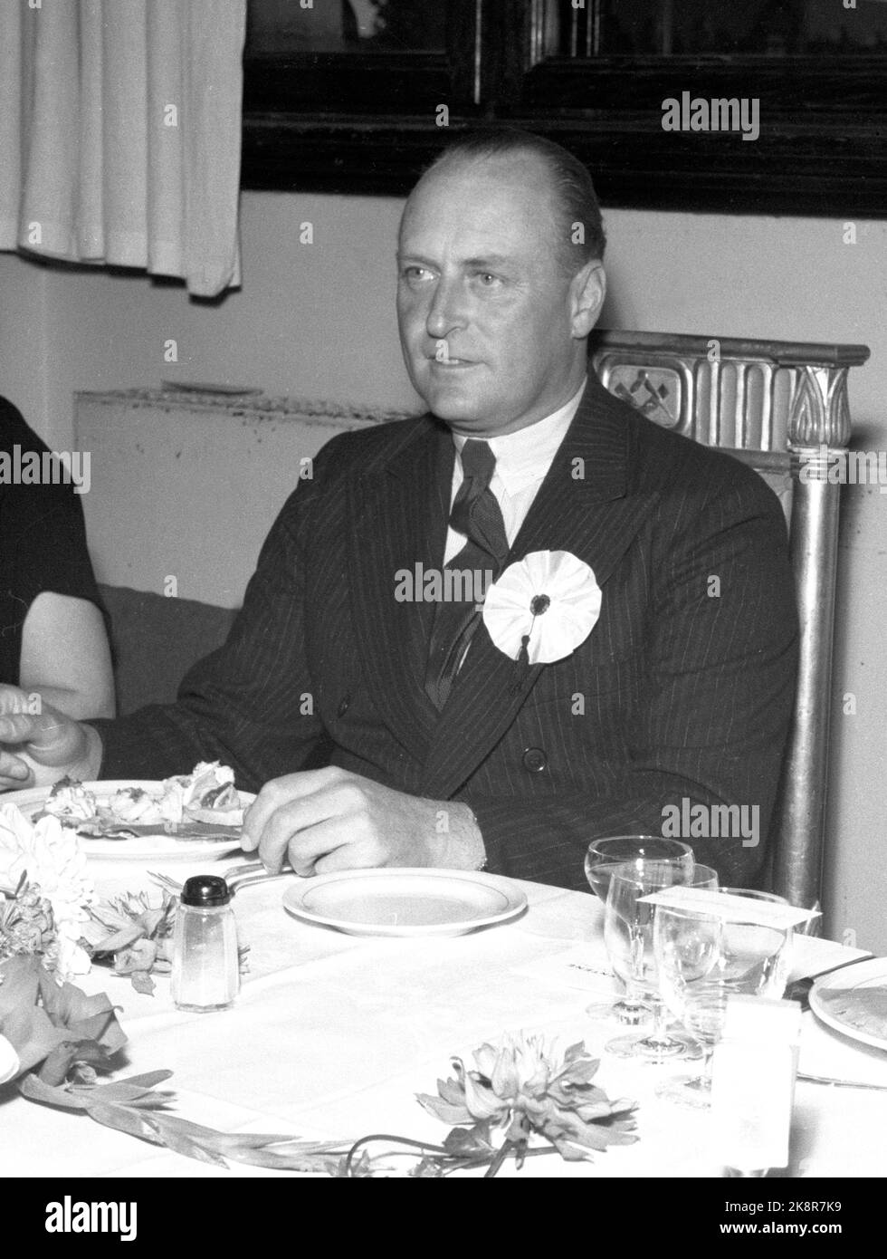Oslo 19460901. Crown Prince Olav celebrates its 25th anniversary as a ...