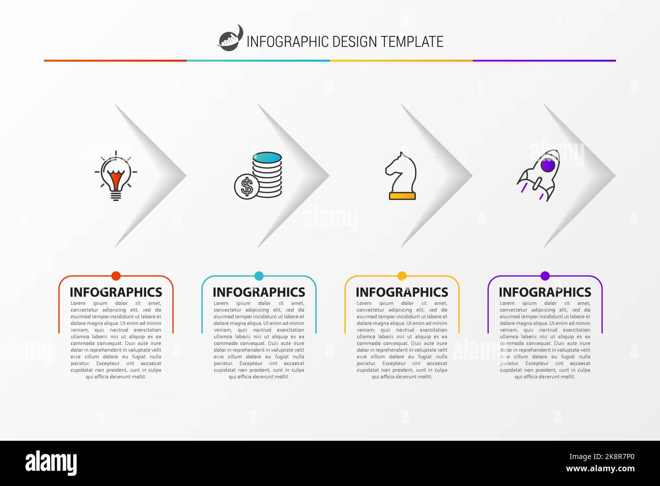 Infographic design template. Business concept with 4 options. Vector ...