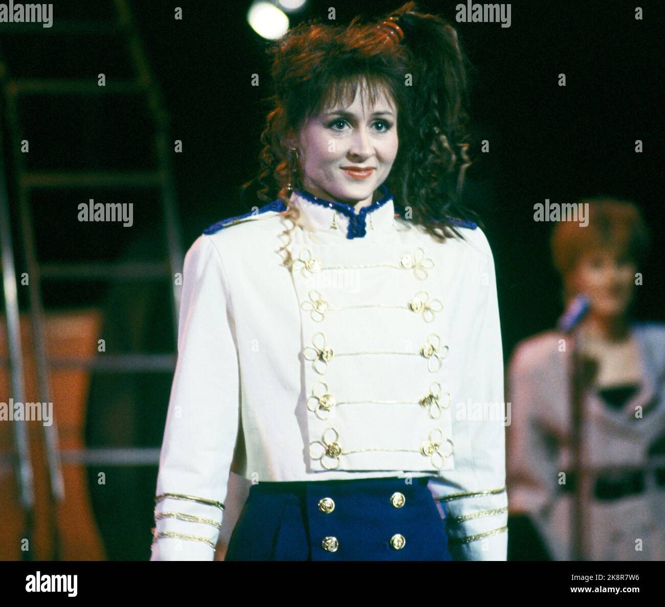 Oslo March 26, 1988. Anita Kanstad in the Norwegian Melody Grand Prix ...